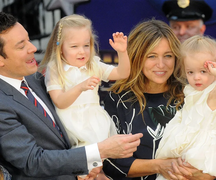 Jimmy Fallon opens his new ride with daughters and wife