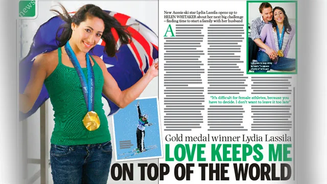 Gold medalist Lydia Lassila: Love keeps me on top of the world!