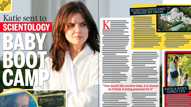 Katie sent to scientology boot camp