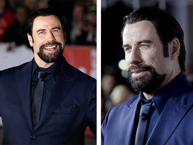 John Travolta unveils bizarre facial hair