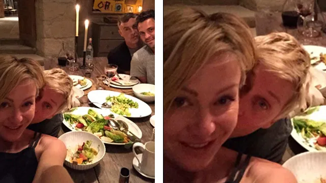 Ellen DeGeneres and Portia share loved-up selfie celebrating 10th ...