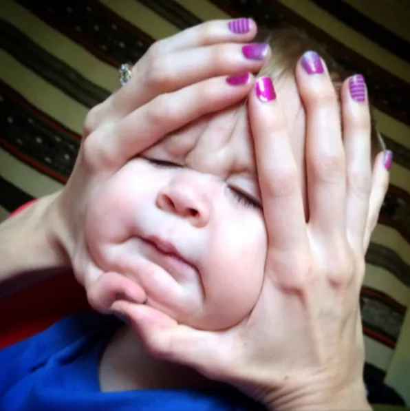 Bizarre squashed baby face Instagram trend