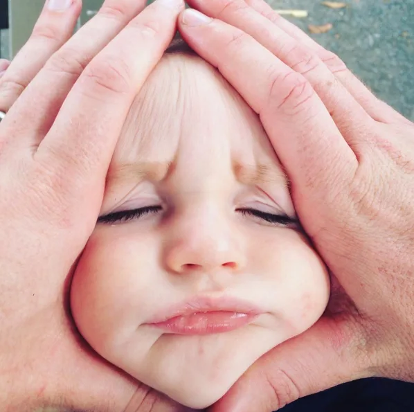 Bizarre squashed baby face Instagram trend