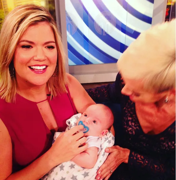 Sarah Harris' baby makes TV debut