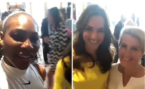 Duchess Kate makes Snapchat debut with Serena Williams