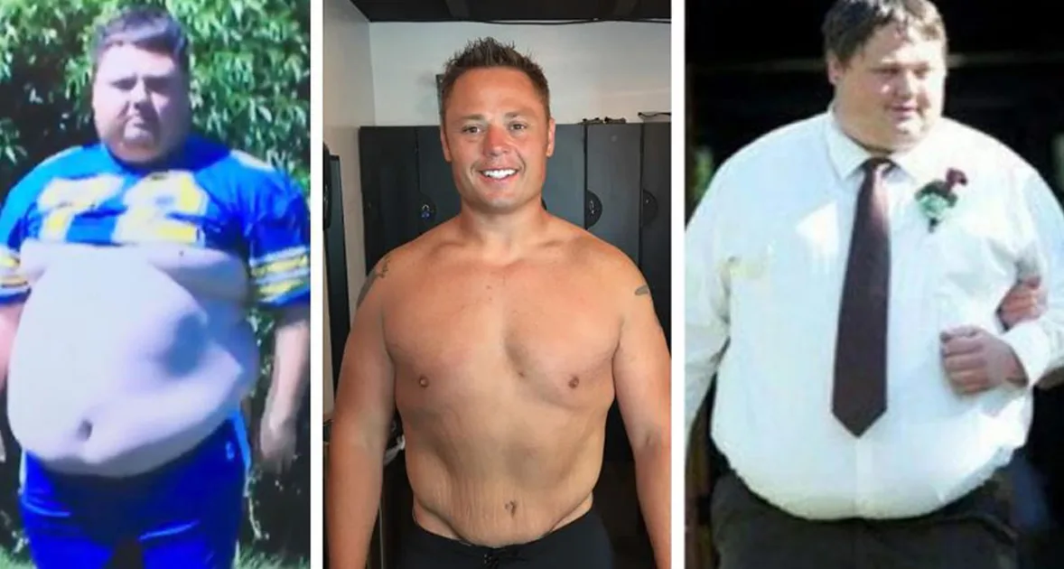 Man loses 90kg after turning to comfort food as a child