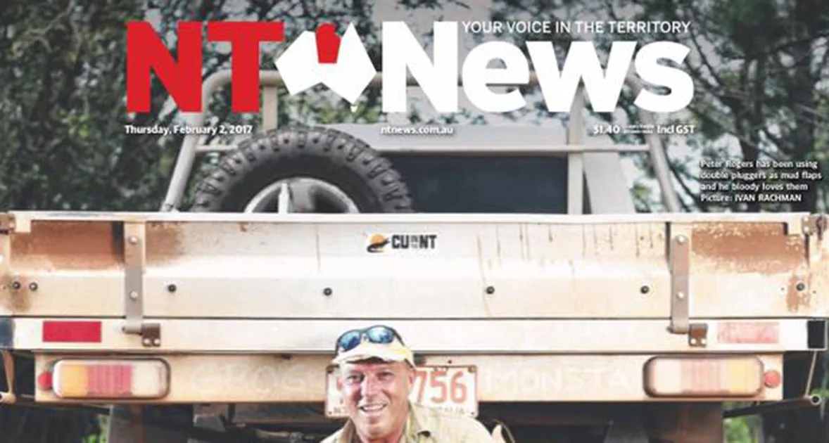 Today’s cover of the NT News is the rudest yet