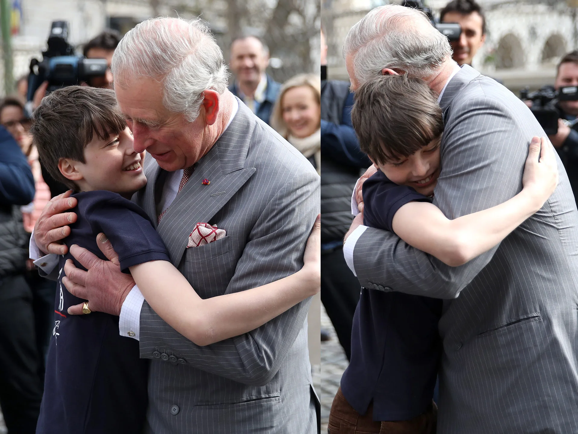 The best royal hugs of all time: From Princess Diana to Meghan Markle