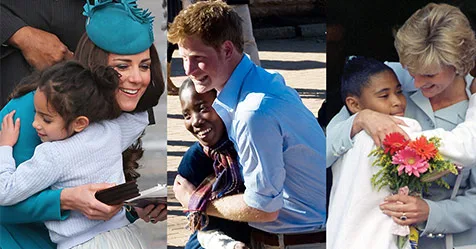 The best royal hugs of all time: From Princess Diana to Meghan Markle