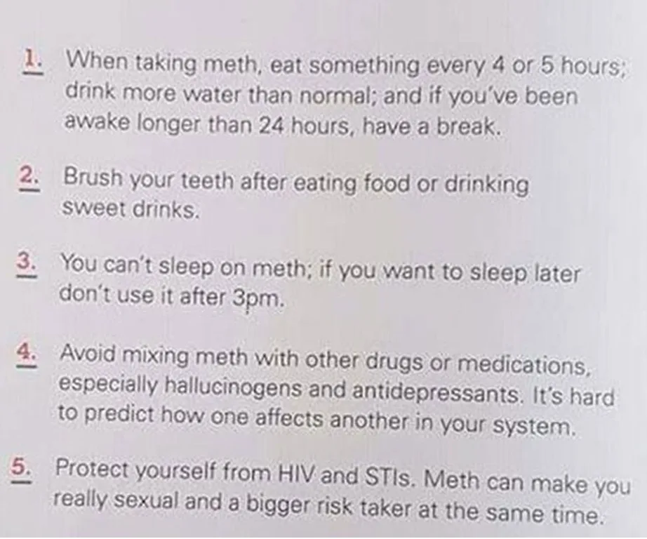 New Zealand high school hands out guide to taking meth