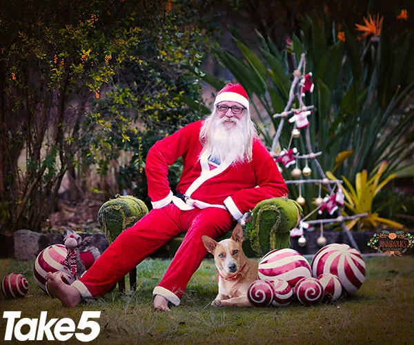 Real life: I'm the real Barefoot Santa Claus!
