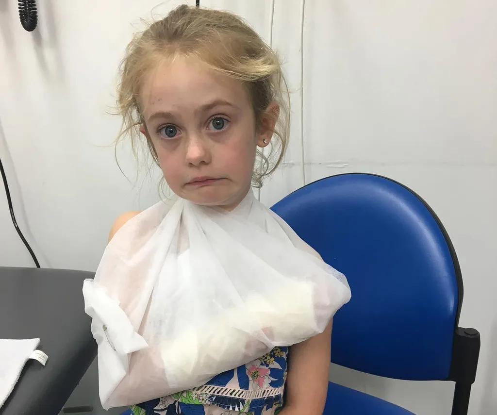 Grant Denyer's daughter Sailor hospitalised with broken wrist
