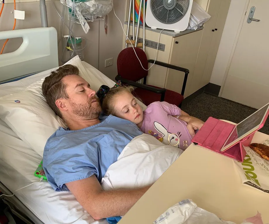 Grant Denyer's daughter Sailor hospitalised with broken wrist