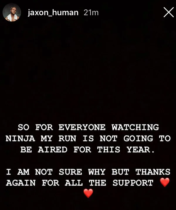 Why Love Island's Jaxon Human was cut from Australian Ninja Warrior