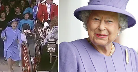 Viral video shows rare footage of the Queen running