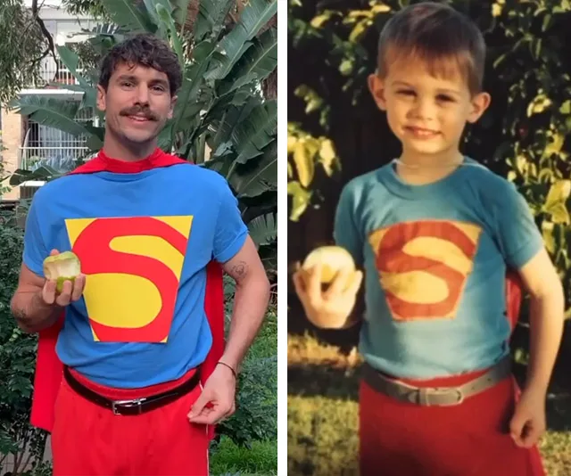 Matty J recreates childhood photos in the Just A Kid Challenge
