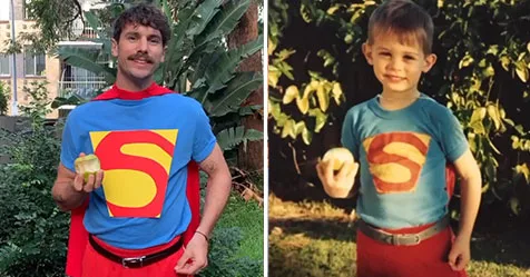 Matty J recreates childhood photos in the Just A Kid Challenge