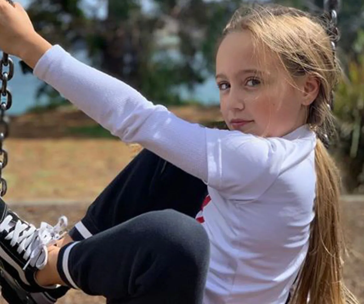 Just like mum! Bec Hewitt's daughter Ava makes her TV debut