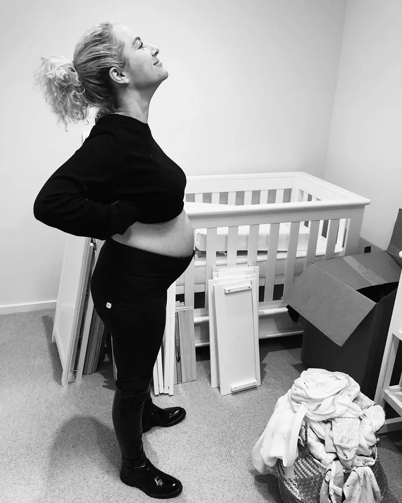 Ash Pollard gives birth to her first child with partner Pete