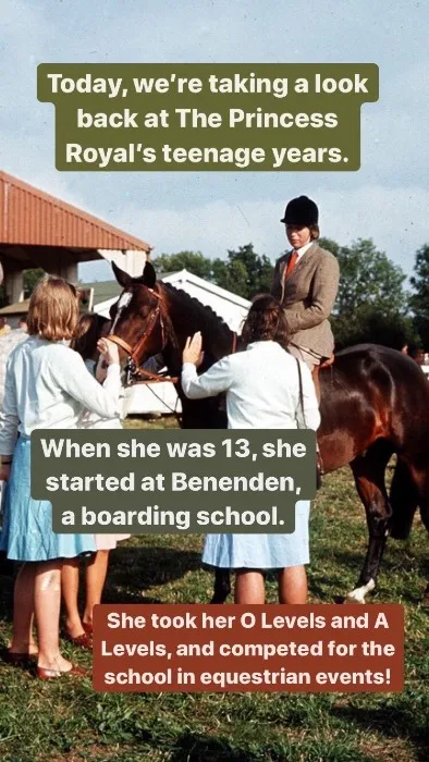 Palace shares rare, photos of Princess Anne from her younger years