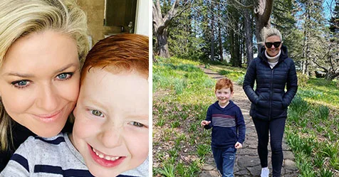 Home And Away star Emily Symons' son Henry starts school