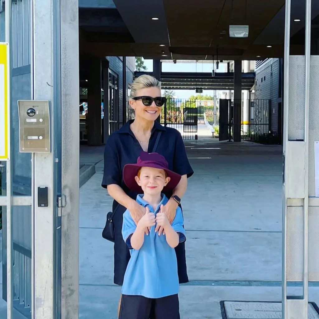 Emily Symons shares emotional update as her son starts school