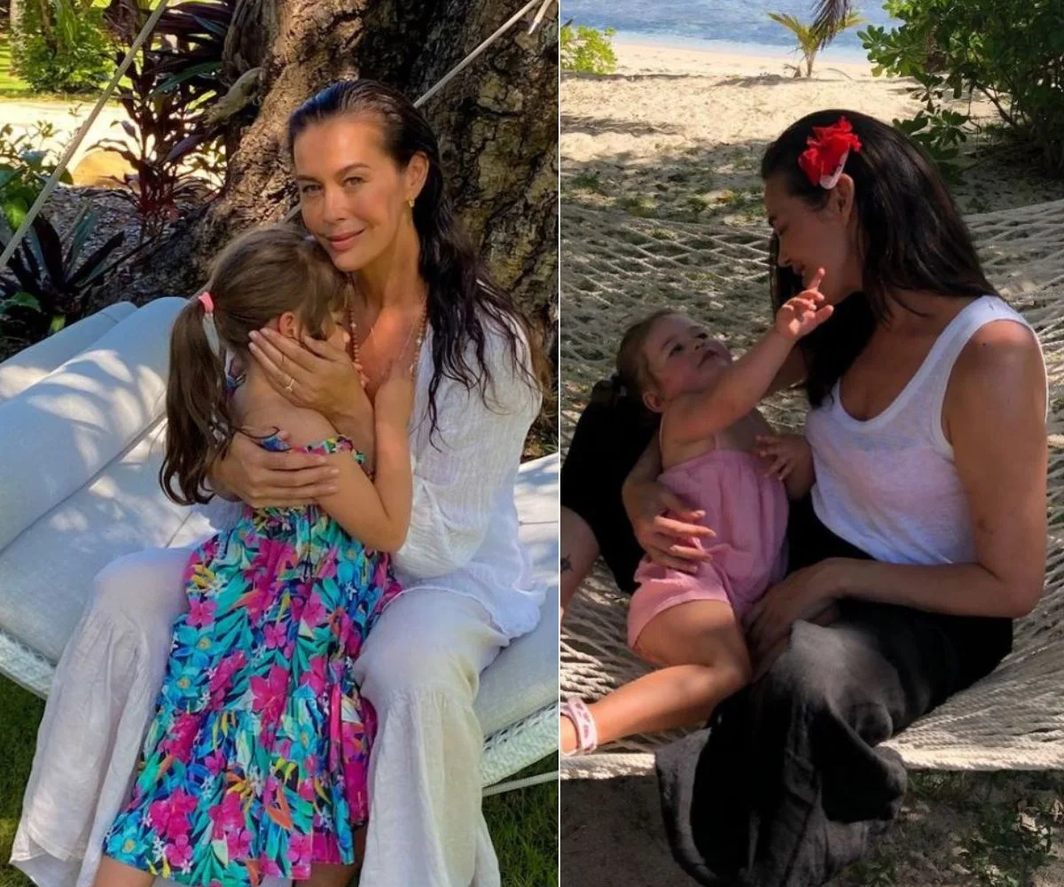 Megan Gale and fiancé Shaun Hampson's cutest family photos