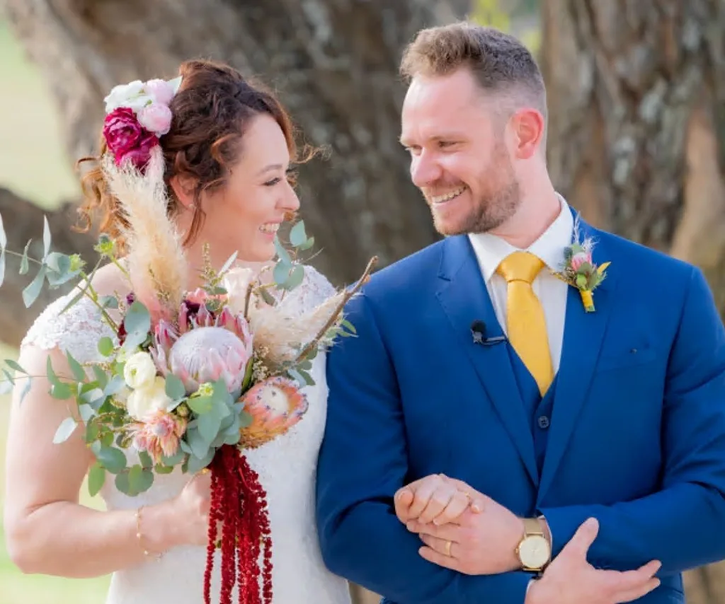 Ninja Warrior's Eddie Burrill and Lisa Campbell's wedding album