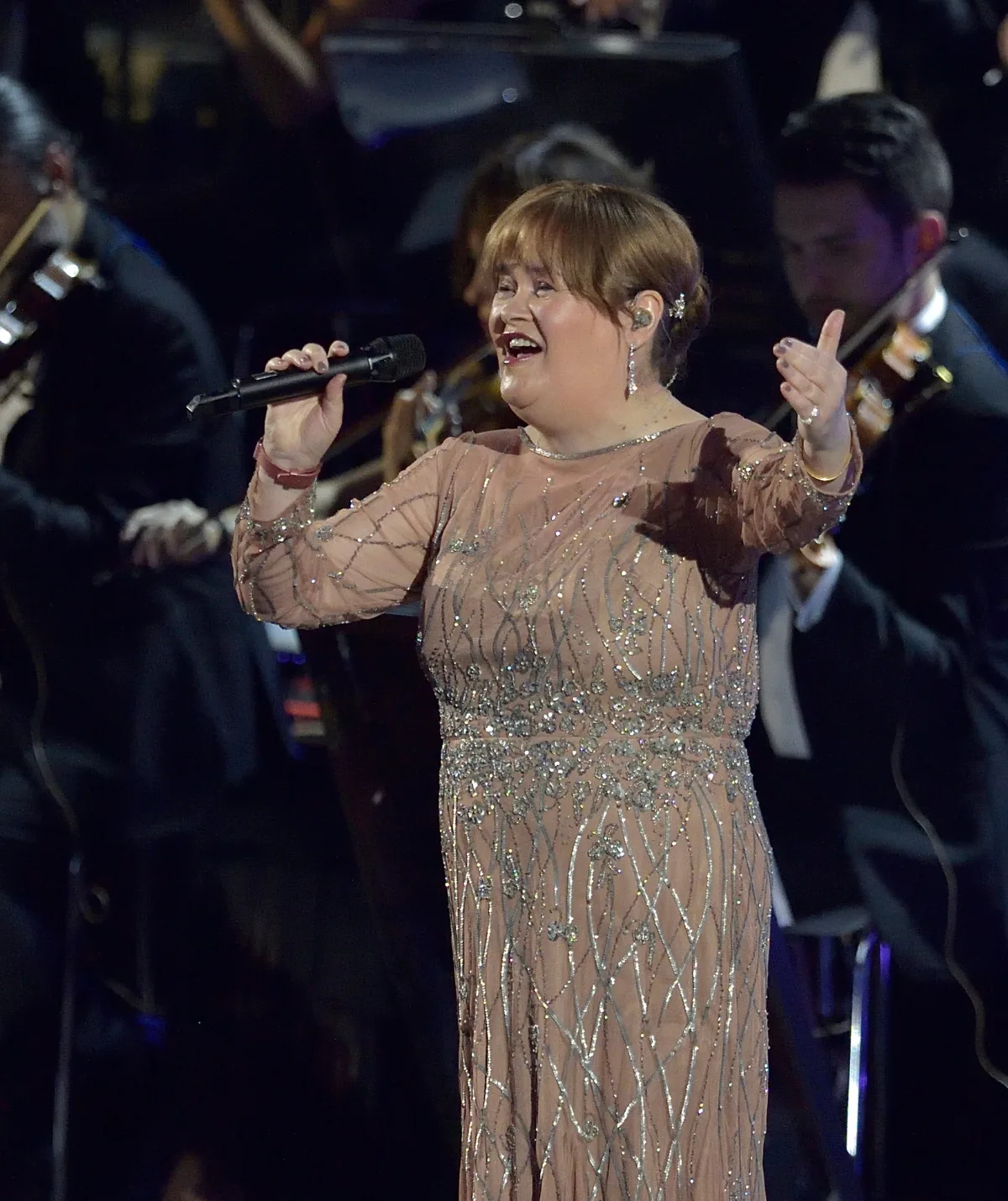 Susan Boyle returns to stage after suffering a stroke