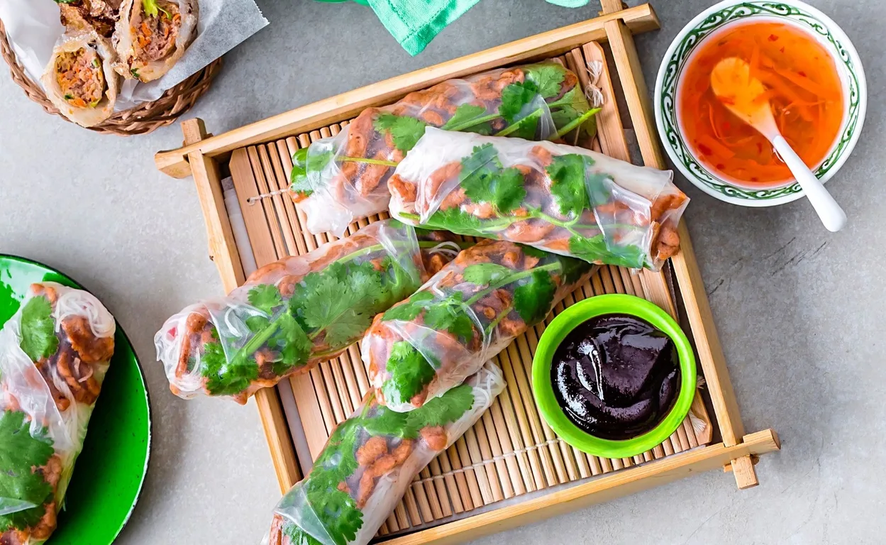 Char Siu Pork Rice Paper Rolls recipe