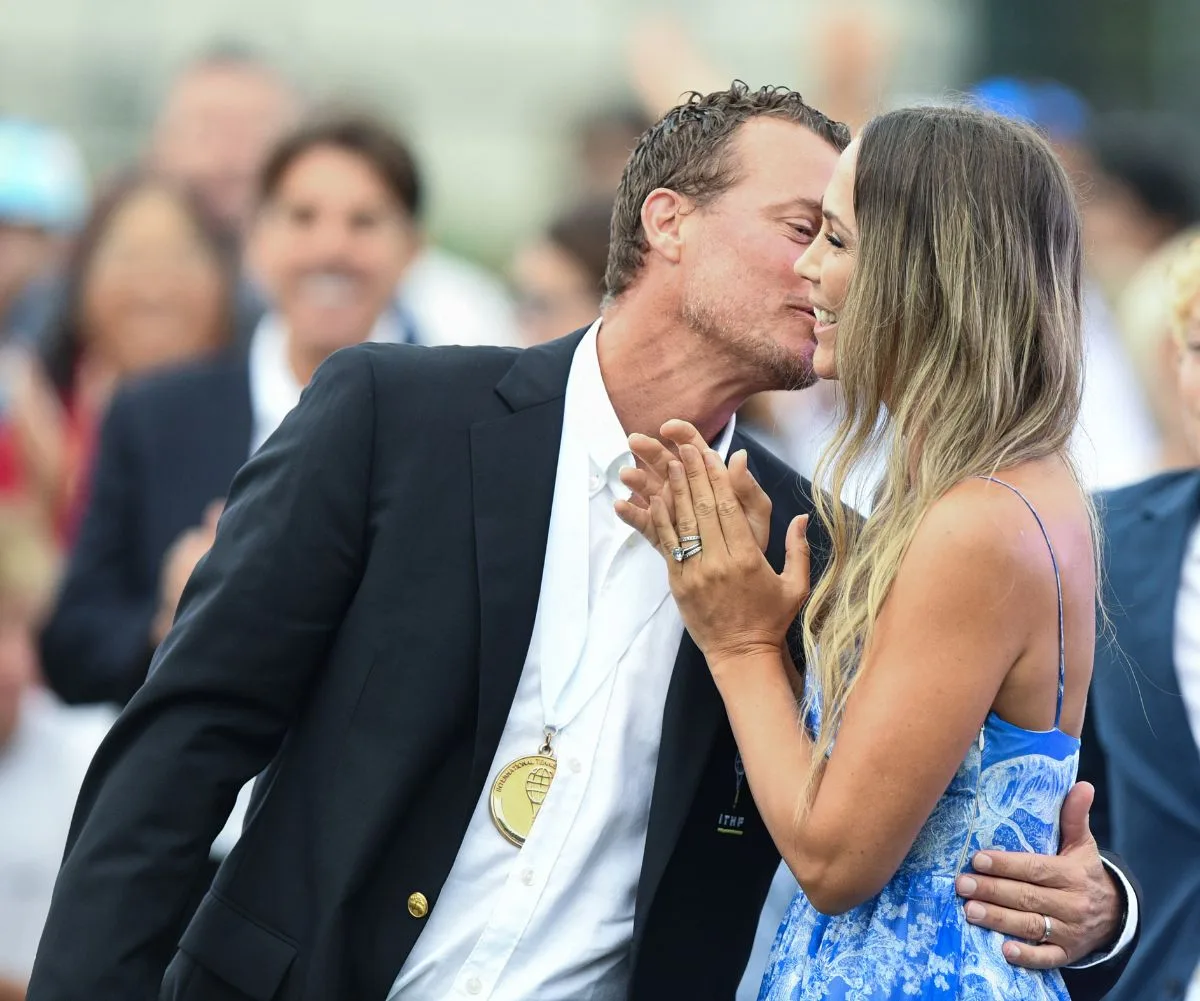 Lleyton Hewitt's tearful tribute to wife Bec at Hall of Fame Induction