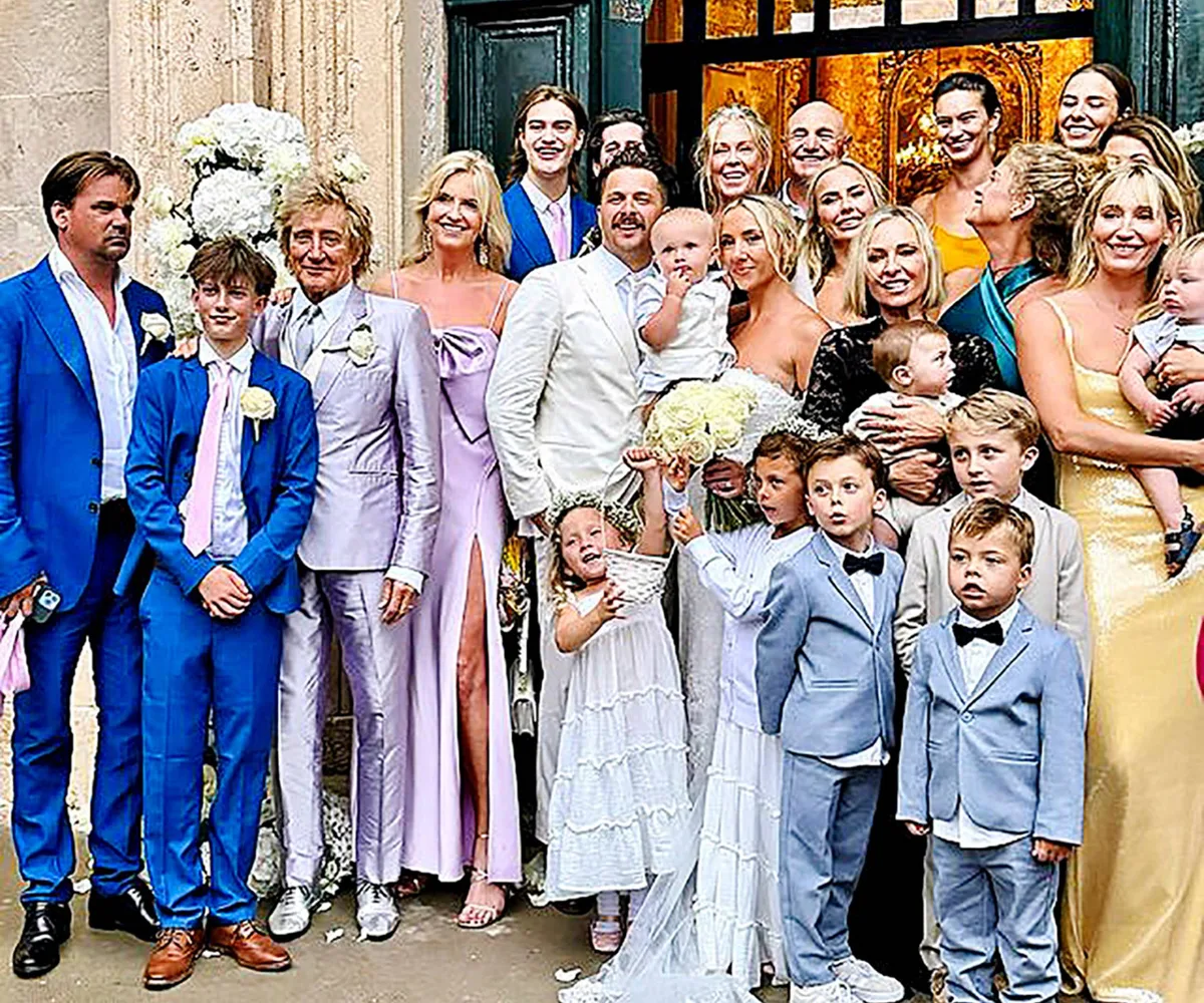 Rachel Hunter and son Liam shed tears of joy at his wedding