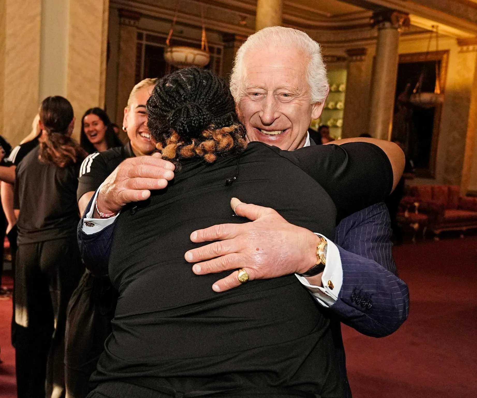 Inside the healing hug King Charles gave our Black Ferns