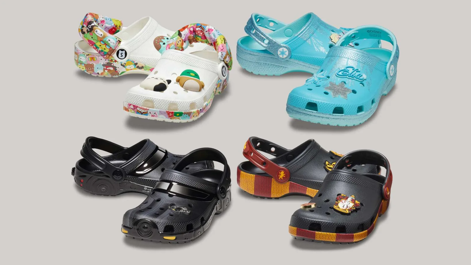 Crocs has released a fun new character range of clogs for kids