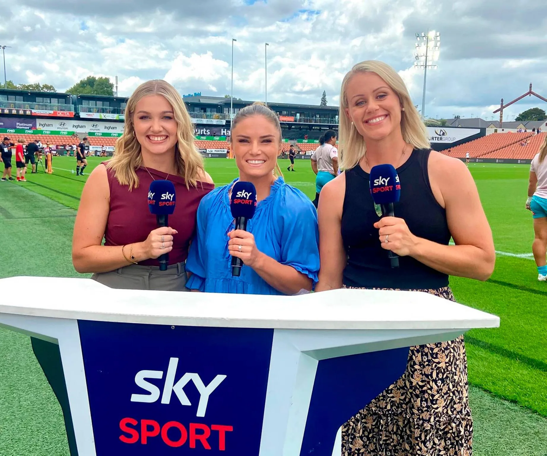 Taylor Curtis covers women's rugby world cup for sky sport