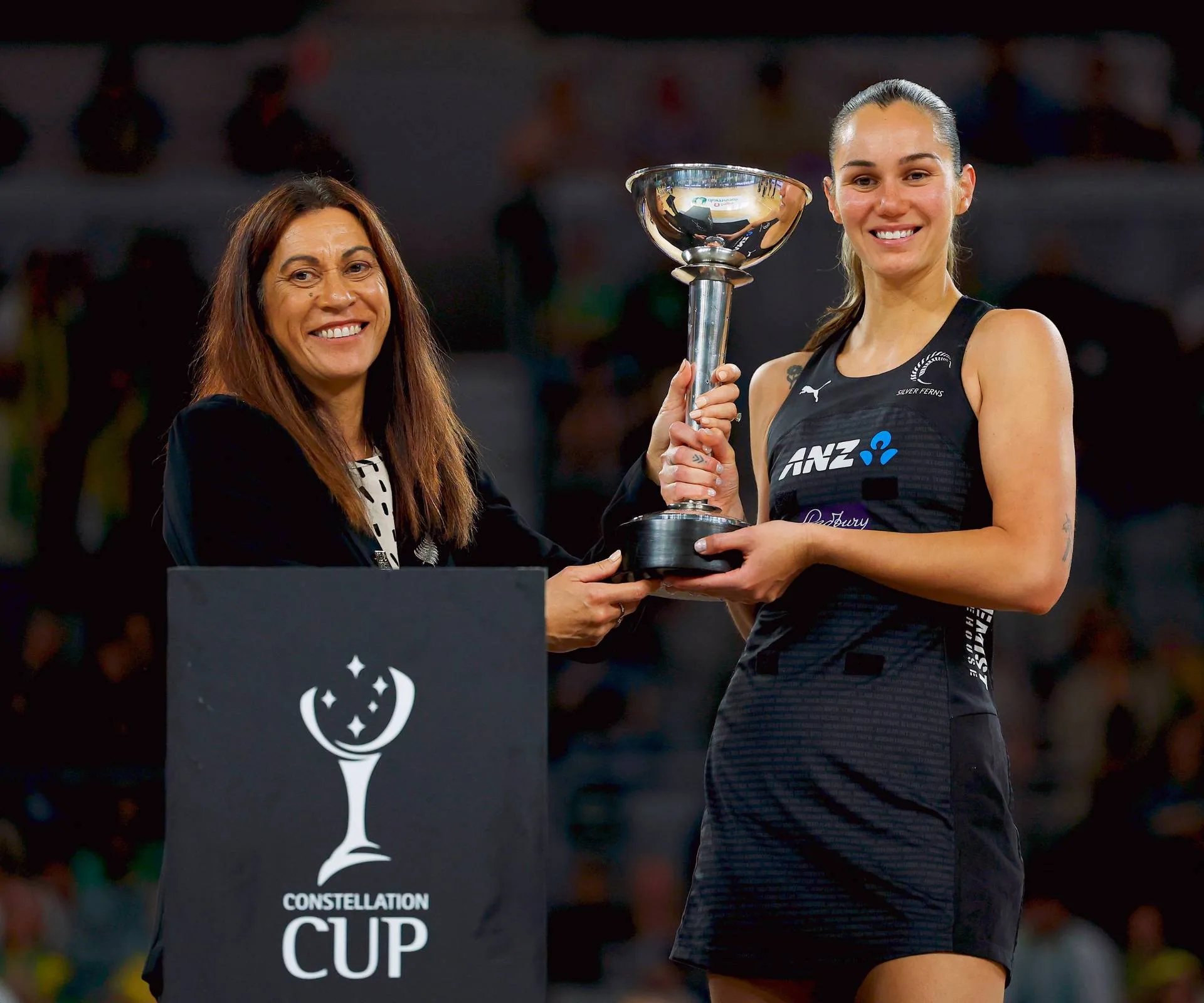 Silver Ferns captain Ameliaranne Ekenasio takes a break