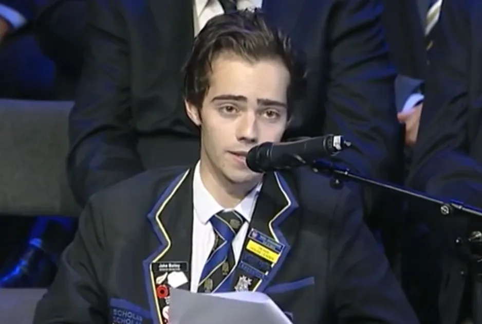 Watch Christchurch student Jake Bailey’s emotional speech