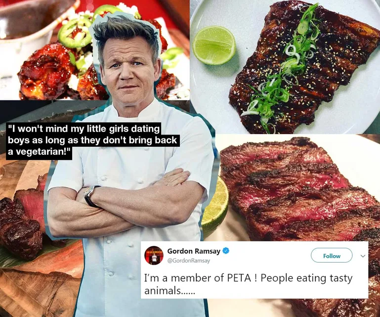 Celebrity chef Gordon Ramsay goes vegan