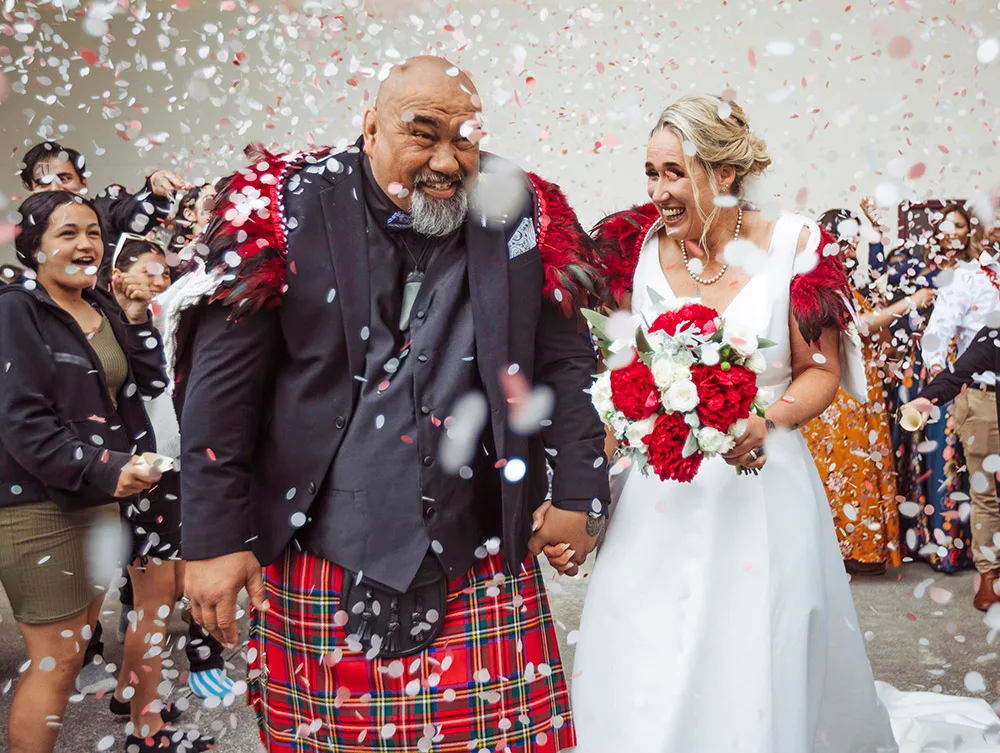Rugby legend Slade McFarland's wild wedding day