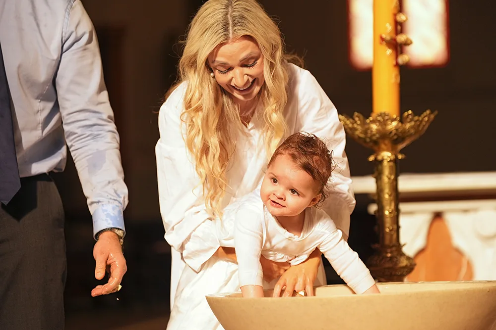 Erin Simpson and Zac Franich on baby Harrison's first year