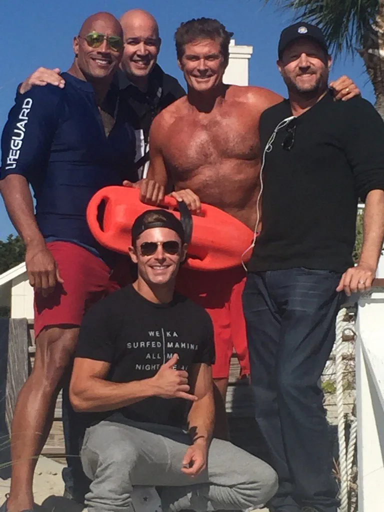 Baywatch stars team up in new behind-the-scenes photos