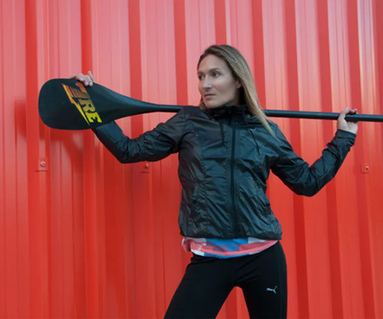 Paddle boarding with champion Annabel Anderson