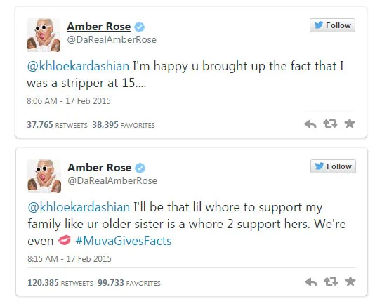 Khloe Kardashian gets into Twitter war with Amber Rose