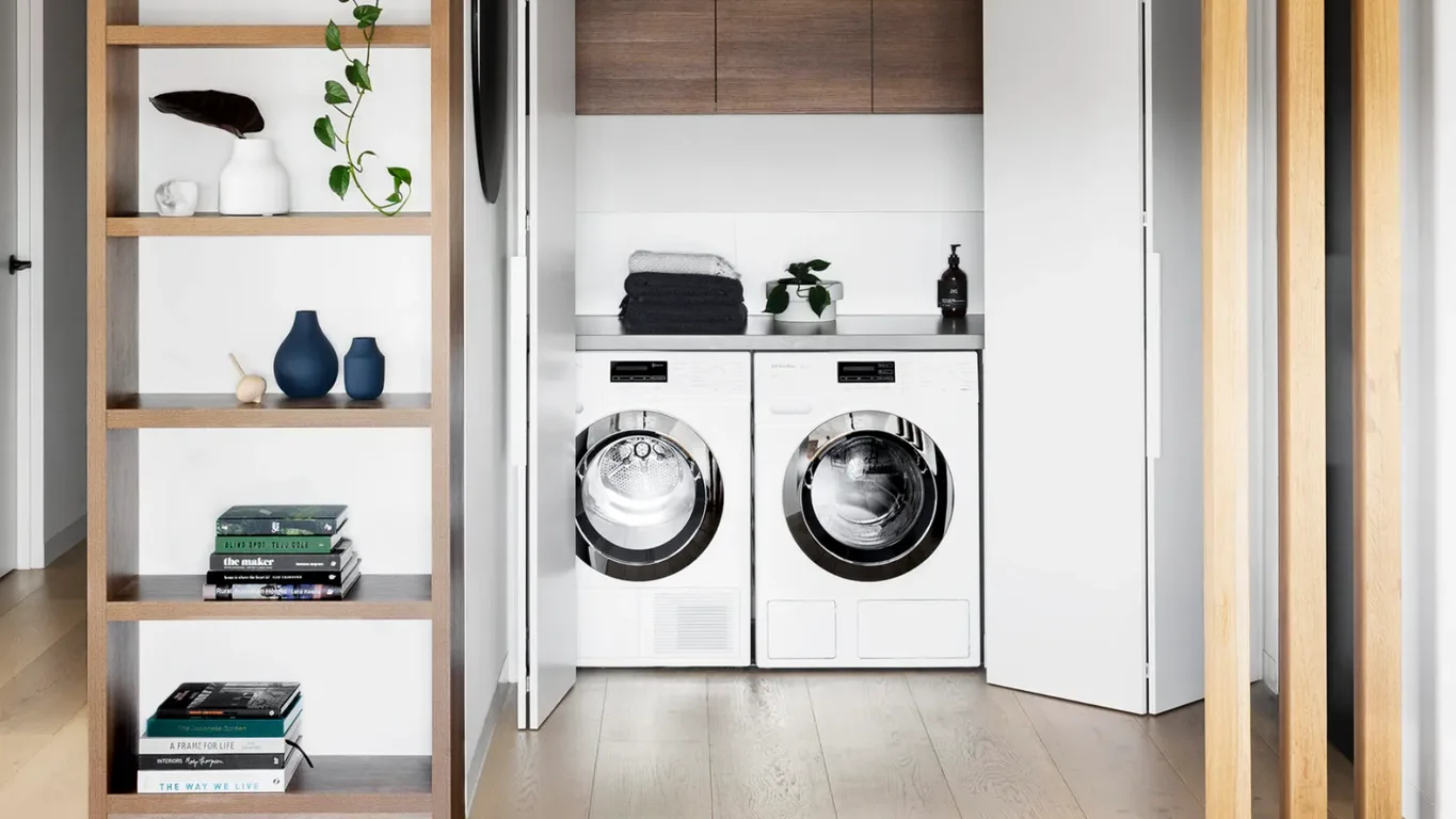 European Laundry: Design Tips for a Compact Cupboard Laundry