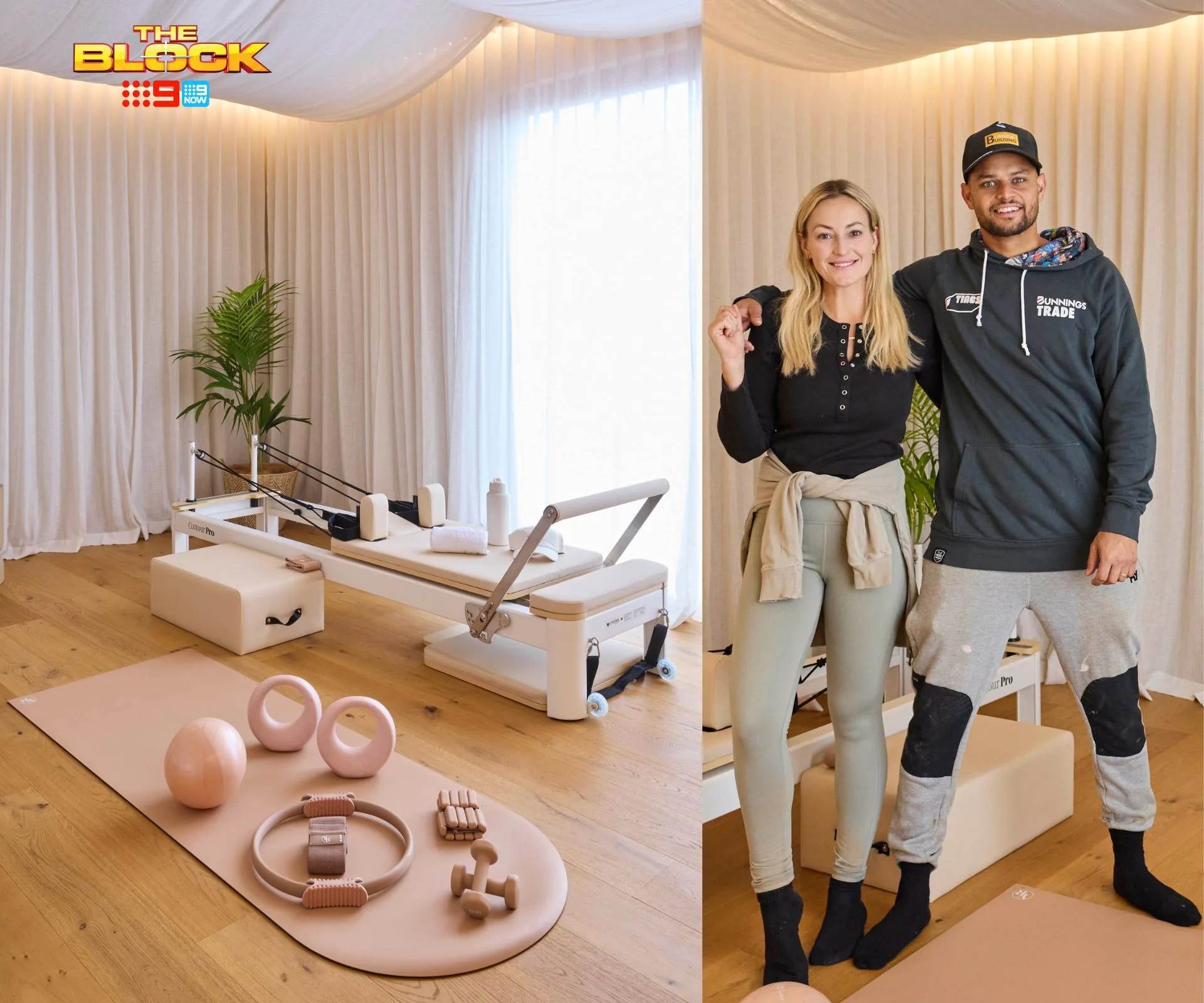 The Block 2025 Full House Reveal: Britt & Taz's Luxe Pilates Studio
