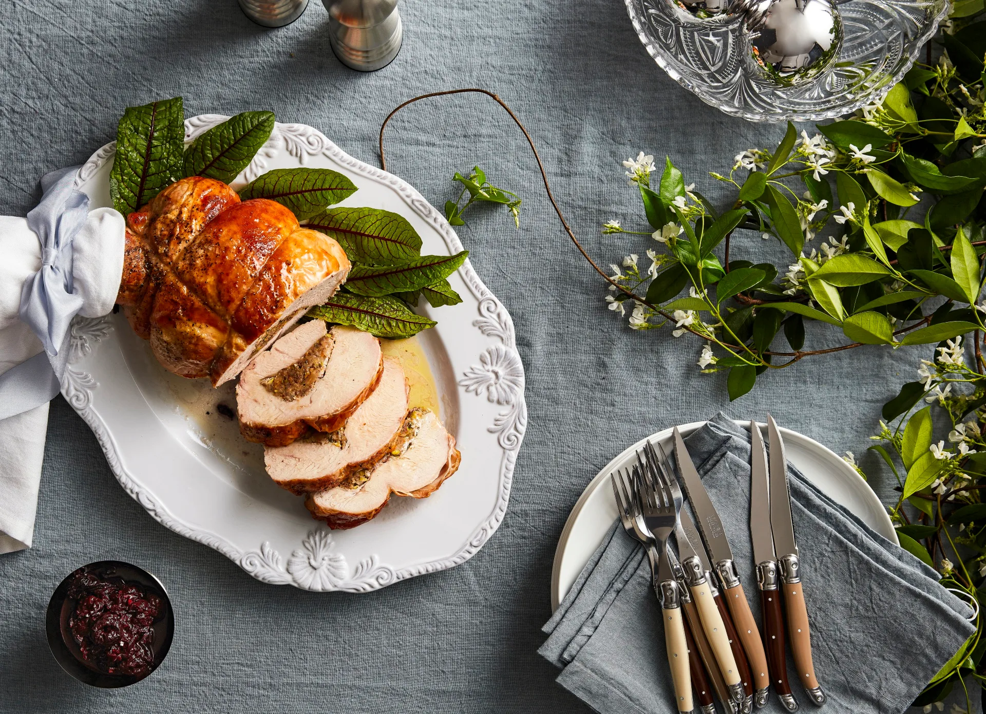 Christmas Turkey, Chestnut Stuffing And Cherry Chutney Recipe | Homes ...