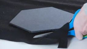 DIY Hexagonal Felt Pinboard for Stylish Office Organization