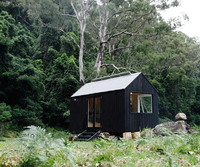 A Nordic style cabin made entirely of timber