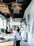 A traditional Queenslander home with all-white interior