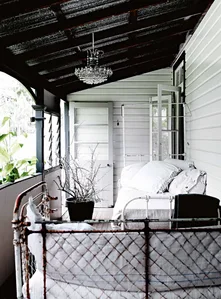 A traditional Queenslander home with all-white interior
